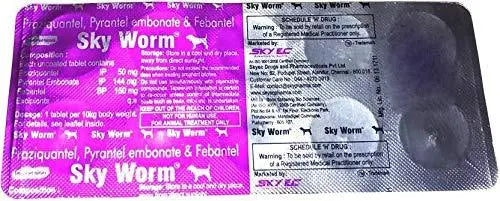 SKY EC SKYWORM Tablets for The Removal & Control of Worms 10 tablet ...